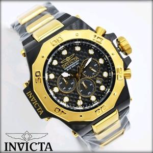 Jual The New INVICTA 23100 Mens Watch Chrono Black Gold Stainless Steel ...