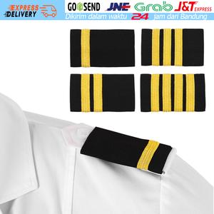 Jual Lencana Pin Kerah Pangkat Pilot Strip 4 Lapel Pin Atribut Pilot ...