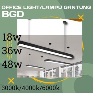 Jual LAMPU KERJA KANTOR GANTUNG LED LAMPU PLAFON DOWNLIGHT 18W 36W 48W ...