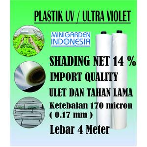 Jual Plastik uv 14% 170 micron lebar 4 m meter untuk hidroponik green house - Kota Semarang ...