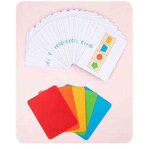 Jual Shape Color Logic Puzzle Cognition Wooden Play Kayu Cards Kartu ...