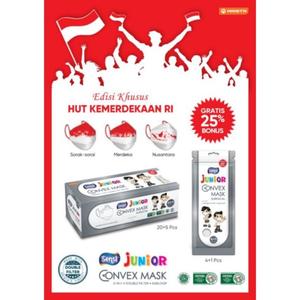 Jual 25PCS MASKER ANAK MERAH PUTIH SENSI CONVEX MASK EDISI KEMERDEKAAN ...