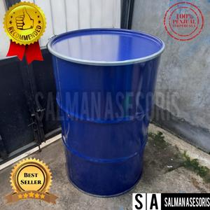 Jual Drum Tong Tempat Sampah Besi 200 Liter Tutup Lebar. Tangki Tandon ...