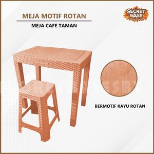 Jual MEJA MOTIF ROTAN - Meja Plastik Besar Meja Tamu Meja Kafe Teras ...
