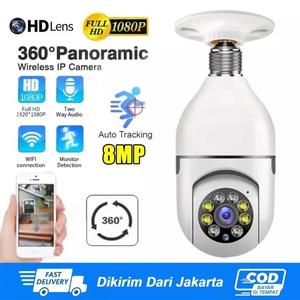 Jual CCTV/IP Kamera/Kamera cctv Bulb HD 1080P/8MP Wifi Lampu 360 ...