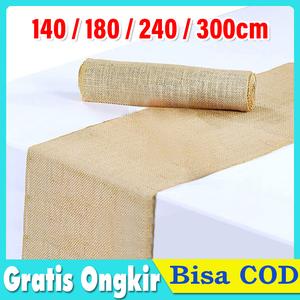 Jual Taplak Meja Makan Burlap Goni Table Runner Kain Goni Panjang ...