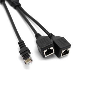 Jual SafeTrip RJ45 Y Splitter Adapter 1 to 2 Way Dual Female Ports CAT6 ...