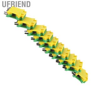 Jual Ufriend 50Pcs DIN Rail Mount Terminal Pure Copper 2 Channel Ground ...