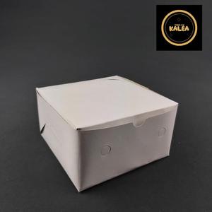 Jual Dus GS Putih Kotak Kue Snack Box Paper Lunch Box (100pcs) - 12x12 ...