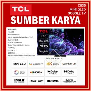 Jual TCL 55C835 2022 Mini LED 55 inch UHD 4K SMART Google TV Onkyo Atmos - Jakarta Pusat - revaa ...