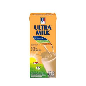Jual PROMO SUSU UHT ULTRA 200 ML SATUAN RASA TARO CARAMEL FULL CREAM ...