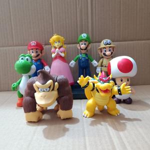 Jual Mainan Action Figure Super Mario Bros Luigi Princces Peach Bowser ...