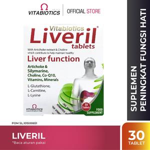 Jual Vitabiotics Liveril 1 Box 30 Tablet Silymatine Glutathione ...