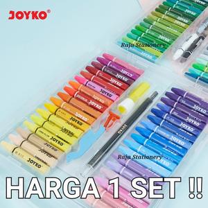 Jual toe joyko crayon 12 24 colours oil pastel / krayon joyko minyak ...