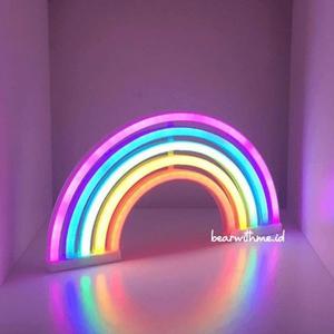 Jual Lampu Neon Sign Rainbow Light Neon LED Pelangi Lamqpu Tidur Neon ...