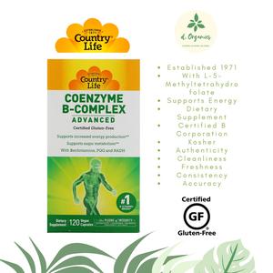 Jual Country Life Coenzyme B-Complex Advanced 120 Vegetarian Capsules ...