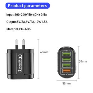 Jual USLION 48W Fast Charging Australian Standard Plug USB Charger 4 ...