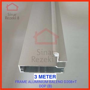 Jual FRAME Profil Aluminium DOP Handle Kaca Pintu Lemari Kitchen Profil ...