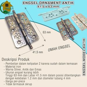 Jual Engsel antik 63 x 41.5 mm PT. engsel ornament antik 180' model ...