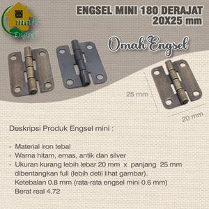 Jual Engsel mini 180 derajat 20x25x0.8 mm PT.E Engsel kecil untuk kotak ...
