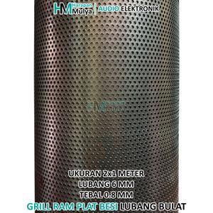 Jual Grill Ram Box Speaker Plat Besi Lubang Bulat 2 x 1 Meter 2x1 m ...