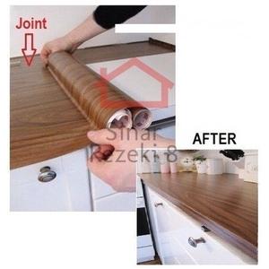 Jual Sticker Furniture Coklat PVC Meja Urat Kayu Lemari Alas Foto ...