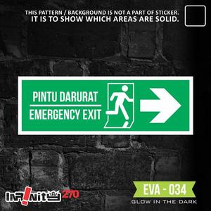 Jual EVA034 AC rambu K3 AKRILIK pintu darurat emergency exit apar ...