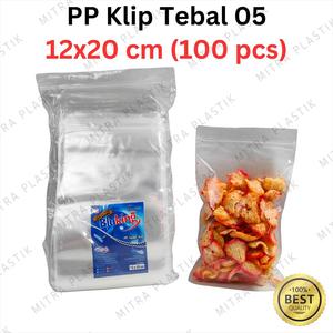 Jual Plastik PP Klip 12x20 Tebal 50 Micron Kemasan Snack BluKing Zip ...