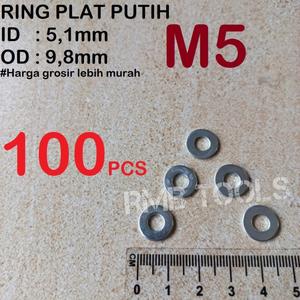 Jual Ring Plat Putih M5 Galvanis / Washer Plate M5 Galvanis - Kota ...