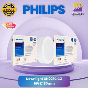 Jual PHILIPS DN027C G3 9W D150 6 inch Surface Mounted LED Downlight Outbow - Kuning 3000K - Kota ...