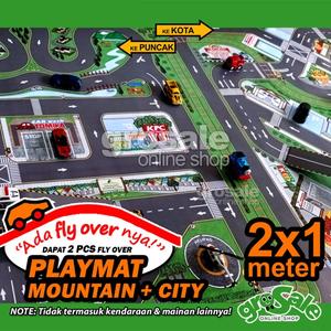 Jual MOUNTAIN CITY PLAYMAT CAR DENAH JALAN MAP MOBIL TOMICA WHEELS TOYS ...