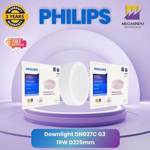 Jual PHILIPS DN027C G3 19W D225 9 inch Surface Mounted LED Downlight ...