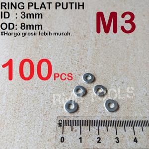 Jual Ring Plat Putih M3 Galvanis / Washer Plate M3 Galvanis - Kota ...