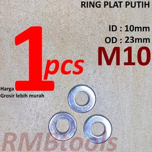 Jual Ring Plat Putih M10 x 23 Galvanis / Washer Plate M10 Galvanis ...