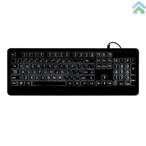 Jual Keyboard Print Besar Kabel Huruf Putih Tebal Jumbo Keyboard ...