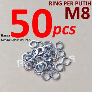 Jual M8 Ring Per Putih Besi / Ver Spring Washer Lock Galvanis M8 - Kota ...