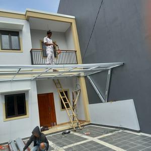 Jual Unik kanopi rangka baja ringan atap spandek pasir Limited - Kota ...