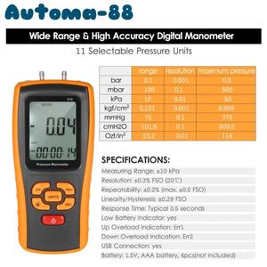 Jual Manometer / Differential Pressure / DP / Portable Manometer Digit ...