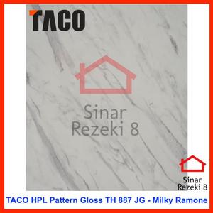 Jual HPL TACO TH 887 JU Milky Ramone Pattern Gloss Marmer Batu Kilap ...