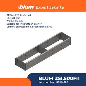 Jual BLUM SEKAT RAK ZSI.500FI1 ORGA-LINE UTENSIL DIVIDER NL=500MM W ...