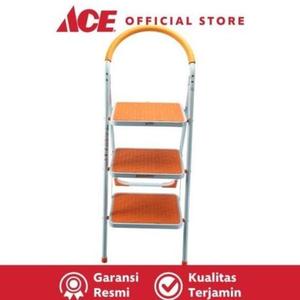 Jual ACE KRISBOW TANGGA LIPAT BESI DENGAN 3 ANAK TANGGA ORANYE ...