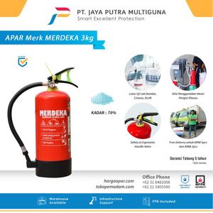 Jual TABUNG APAR PEMADAM API RINGAN PORTABLE POWDER ABC 3 KG MERDEKA ...