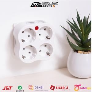 Jual Colokan Listrik Dengan 4 Lubang Krisbow Staker 4 Way Dilengkapi ...