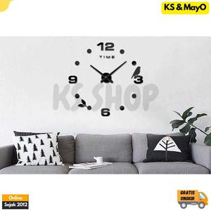 Jual Jam Dinding DIY Giant Tembok Clock Quartz Model Burung Besar - 9 ...