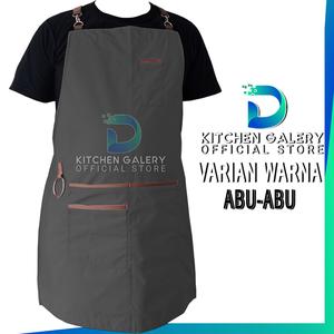 Jual APRON PREMIUM WARNA ABU-ABU CELEMEK BARISTA CHEF KOKI RESTAURAN ...