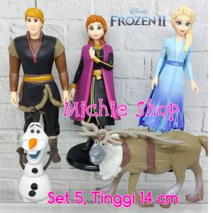 Jual Figure Frozen 2 Movie set 5 Elsa Anna Olaf Kristoff Sven Disney ...