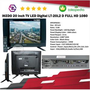 Promo IKEDO 20 inch TV LED Digital LT-20L2 D FULL HD 1080 - Kab ...