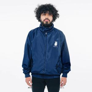 Promo UNKL347 Jaket Pria Harrington Blue Sablon KTZ - Navy, M - Kab ...