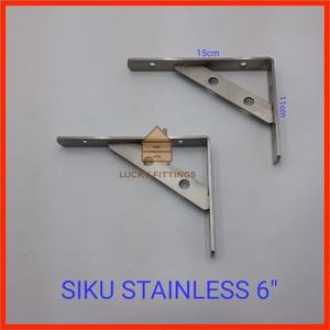 Jual 6" inch 15 cm Siku STAINLESS / Bracket Ambalan Dinding Penyangga Rak - Jakarta Barat - Ranu ...