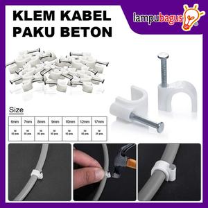 Jual Klem Kabel listrik / Klem Paku Beton / Klem Kabel Clip - 6mm - Kab ...